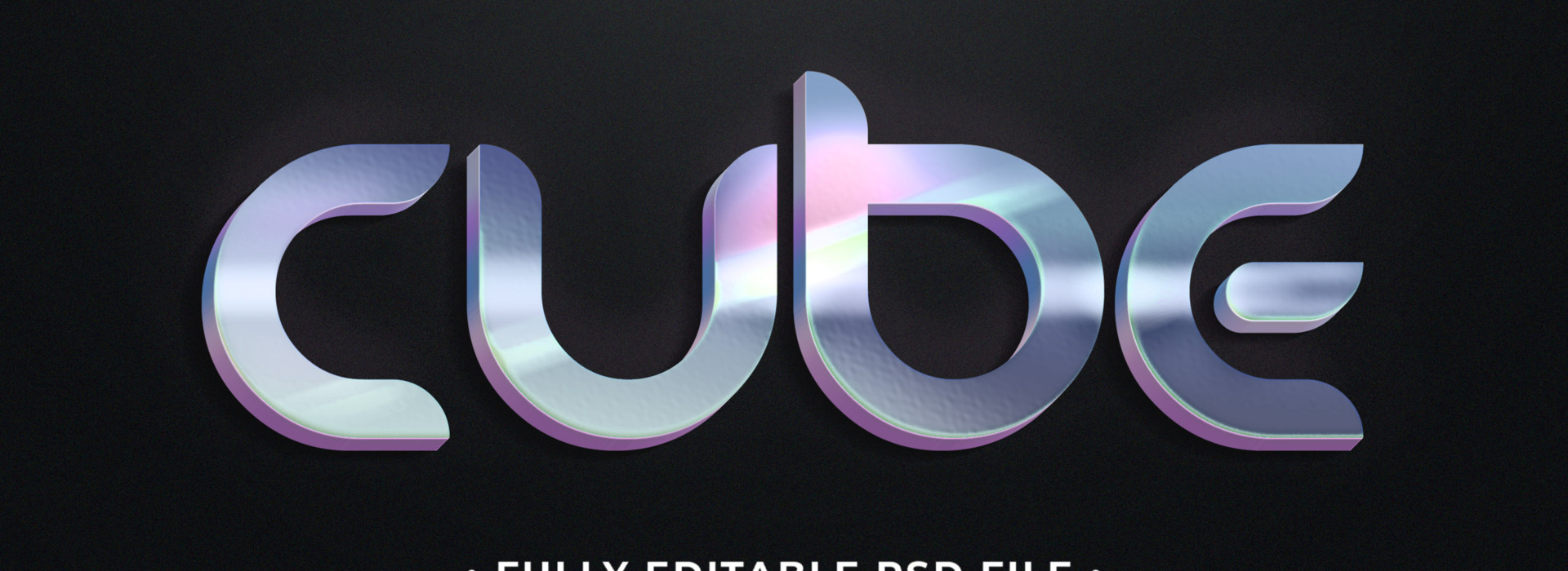 Cube. PSD Fully Editable Text Effect - FlippedNormals