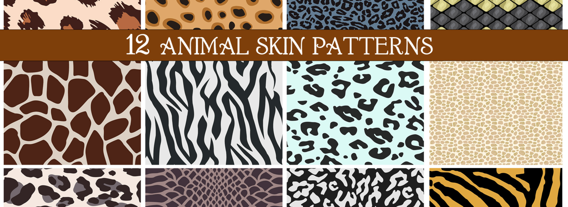 12 Seamless Animal Skin Vector - FlippedNormals