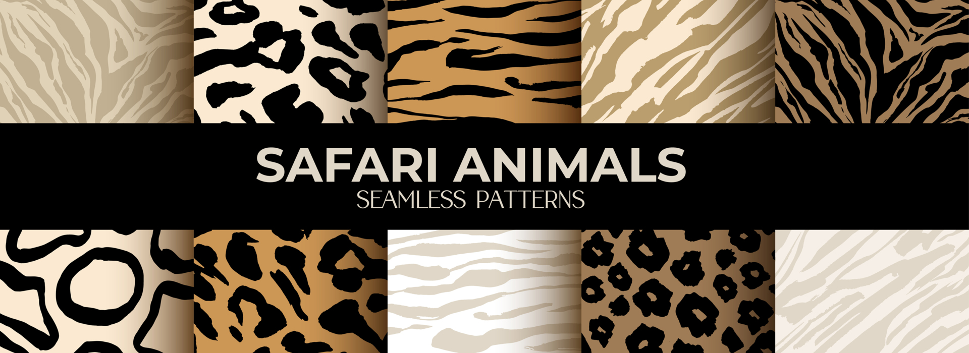 10 Safari Animal Seamless Patterns - FlippedNormals