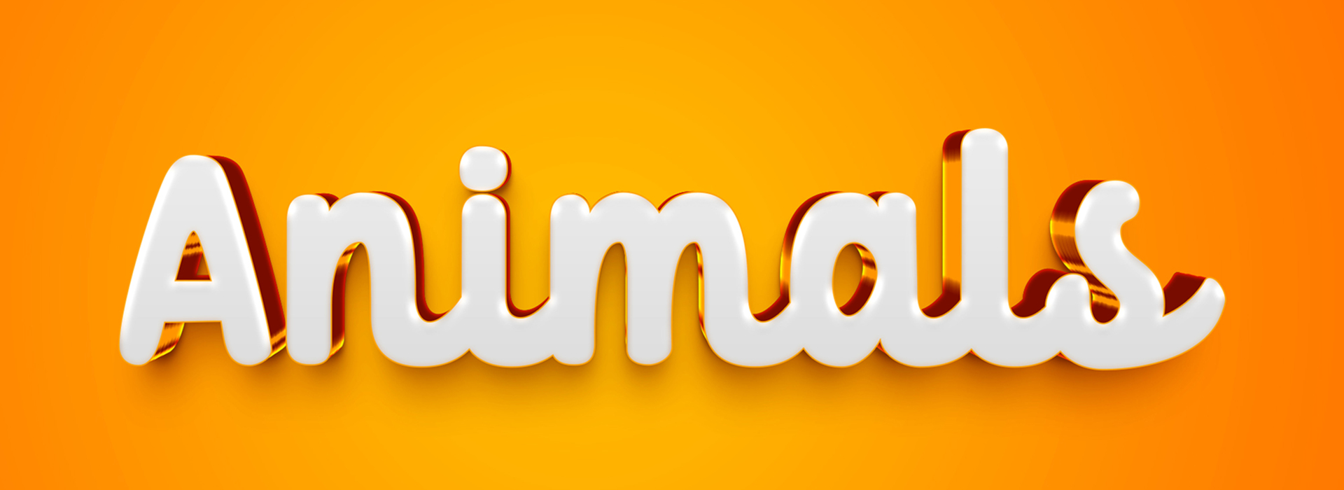 3D Animals PSD Fully Editable Text - FlippedNormals