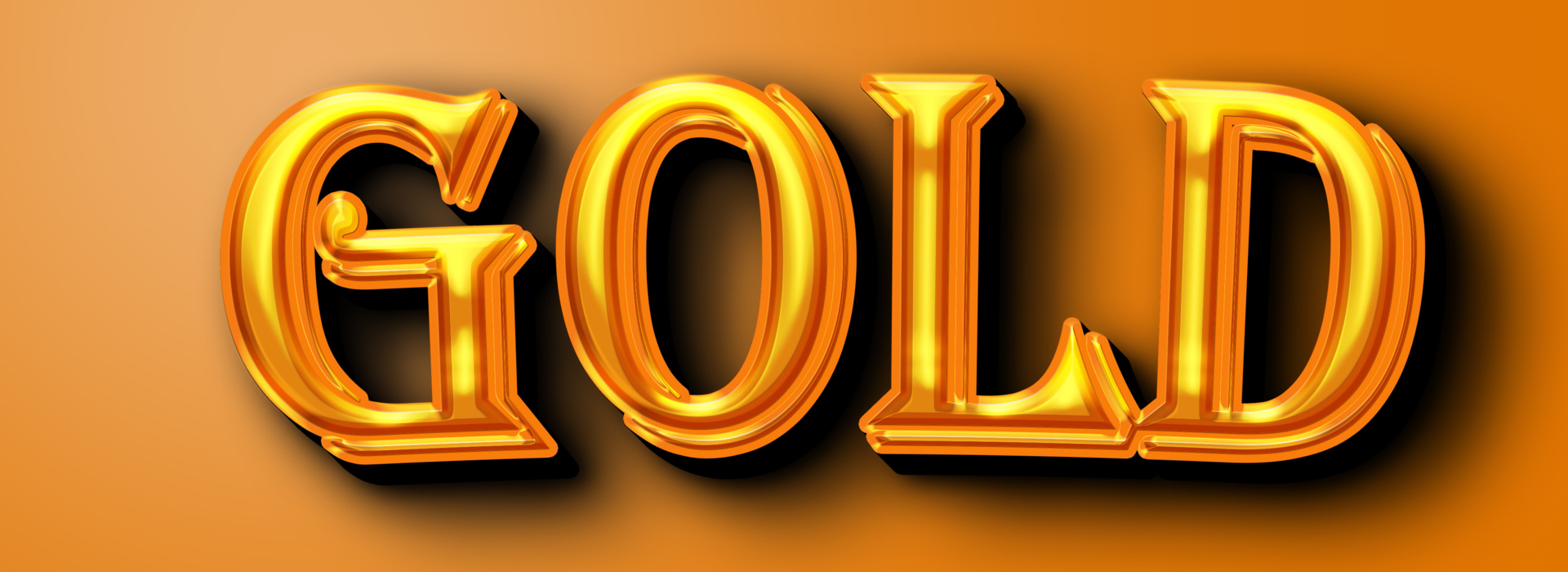 3D Gold PSD Fully Editable Text - FlippedNormals